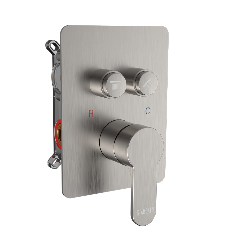 STARBATH Dual Function Shower Valve Square Push Button